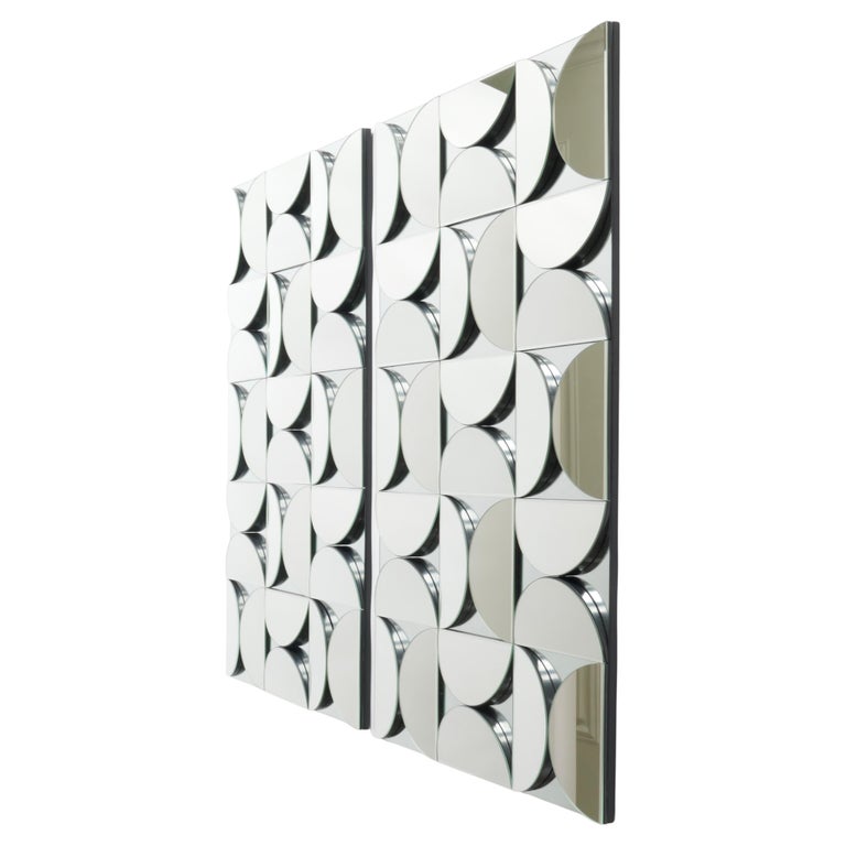 Pair of Large Multi Faceted Mirrors, After Neal Small at 1stDibs