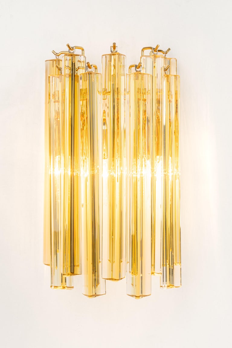 Pair of Large Murano Wall Light Design Venini for Kalmar, Austria ...