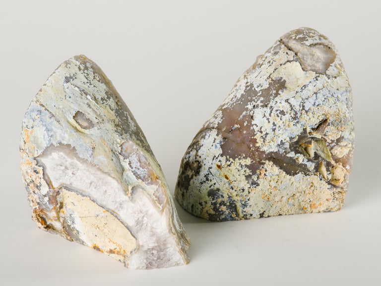 Pair of Large Organic Quartz Crystal Geode Bookends at 1stDibs | large ...