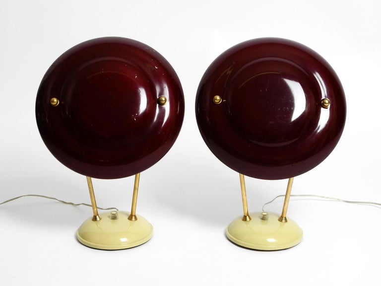 Pair of Large Original Italian Mid-Century Modern Table Lamps with ...