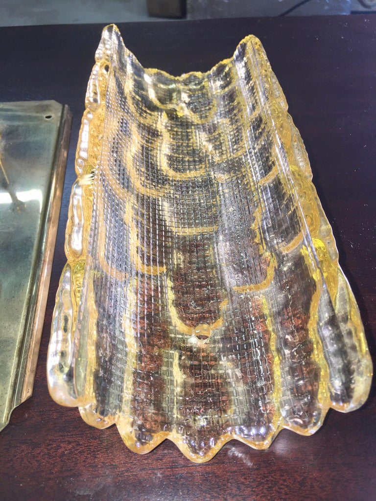 Pair of Orrefors Glass Wall Lights / Sconces by Carl Fagerlund For Sale ...