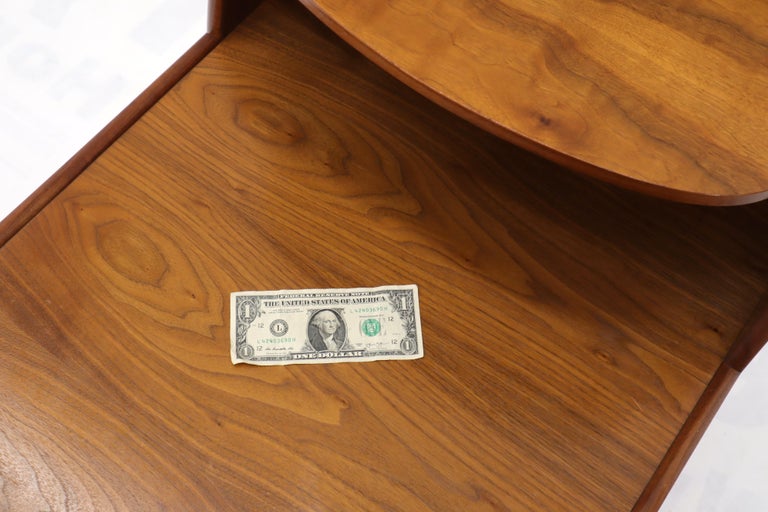 Pair of Large Oversize Two-Drawer Walnut Step End Side Tables by Drexel ...
