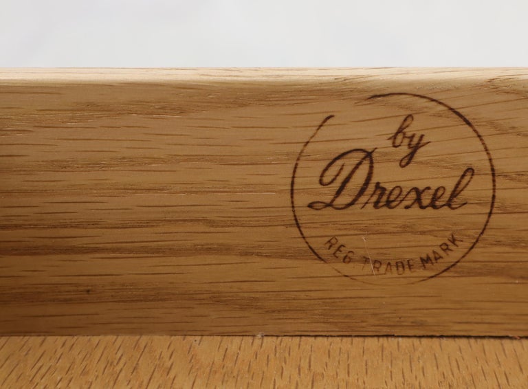 Pair of Large Oversize Two-Drawer Walnut Step End Side Tables by Drexel ...