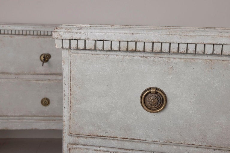Pair of Large Painted Swedish Gustavian Chests, 18th Century For Sale ...