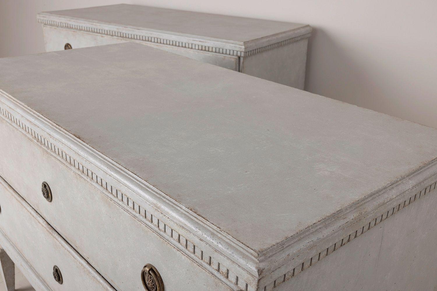 Pair of Large Painted Swedish Gustavian Chests, 18th Century For Sale ...