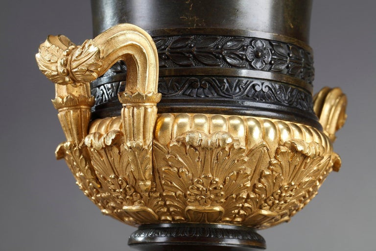 Pair of Large Restauration Medici Vases For Sale at 1stDibs
