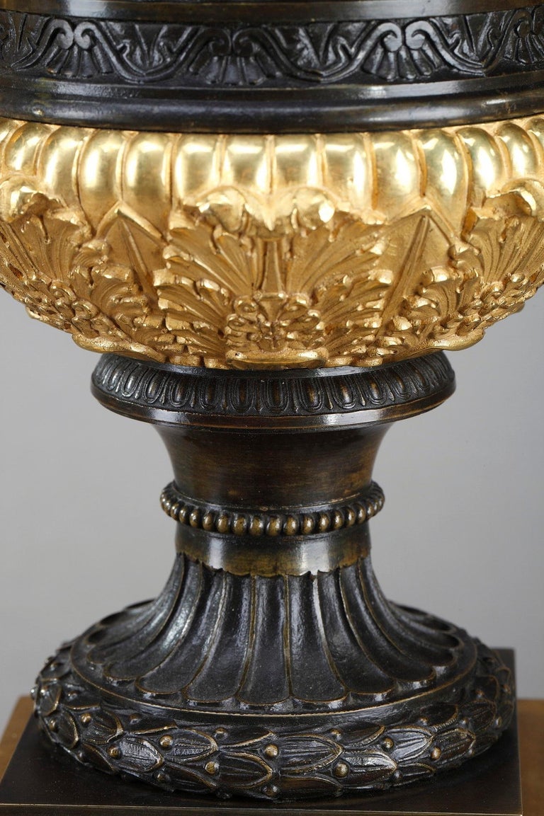 Pair of Large Restauration Medici Vases For Sale at 1stDibs