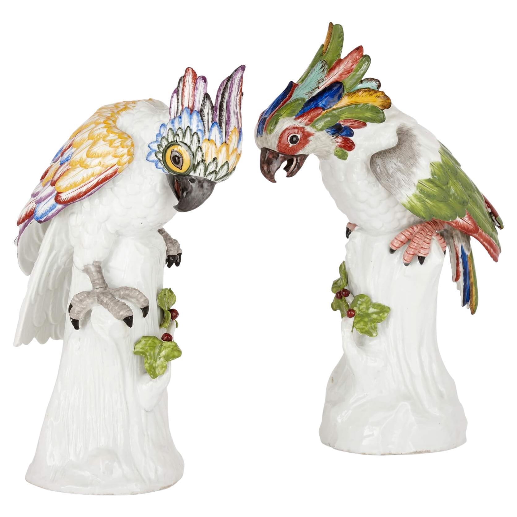 Large Meissen Porcelain Model of a Cockatoo at 1stDibs | porcelain cockatoo
