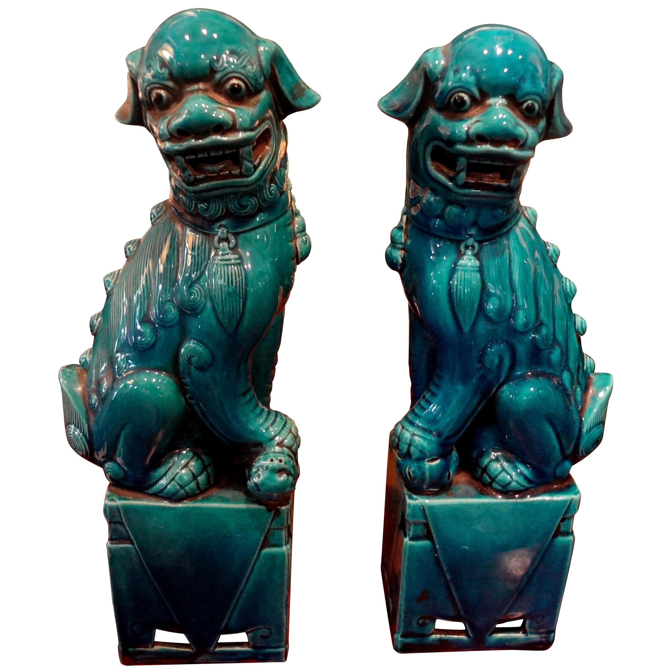 Monumental Pair of Japanese Guardian Dogs at 1stDibs