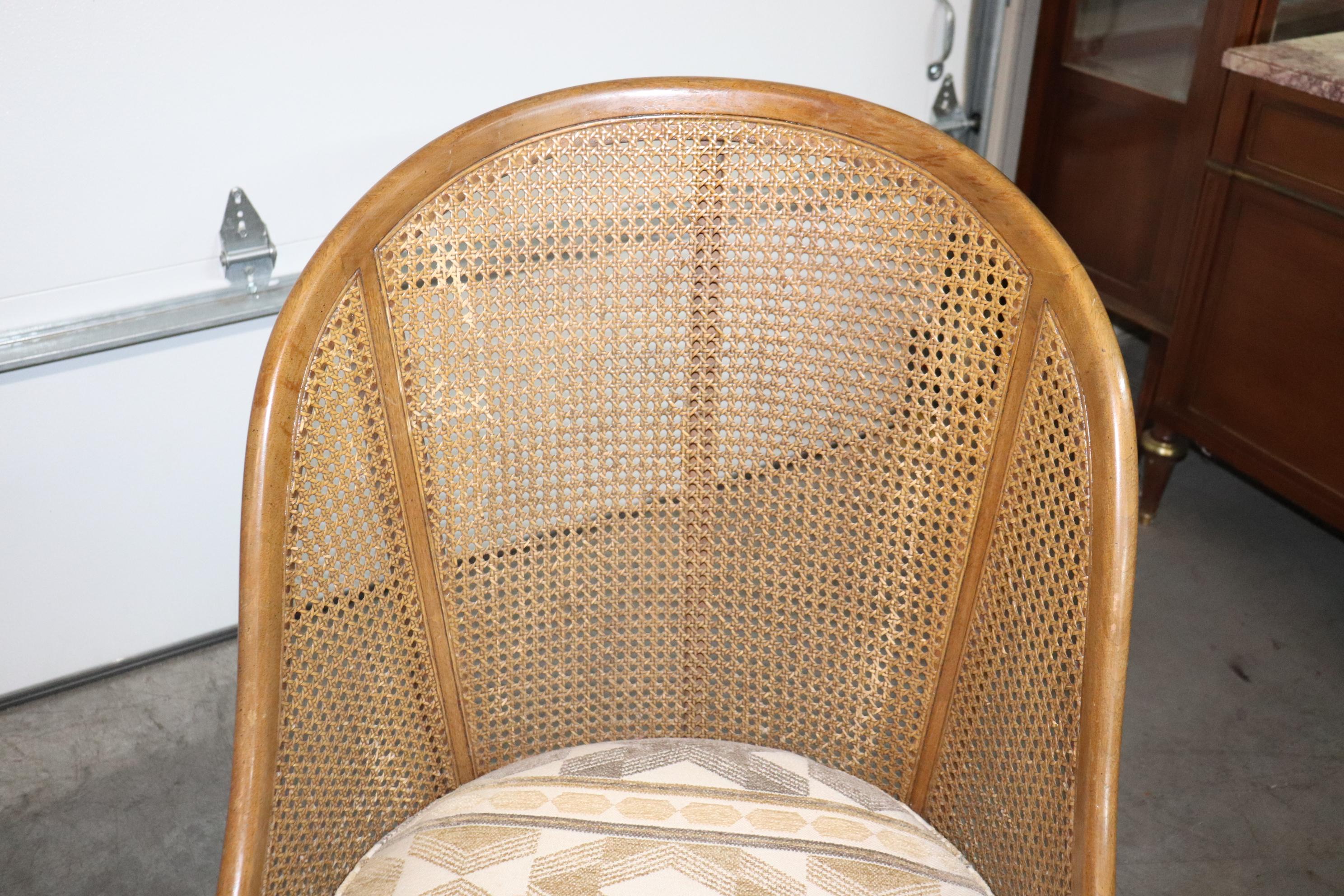 Pair of Large Scale English Regency Cane Back Tub Style Bergere Chairs ...