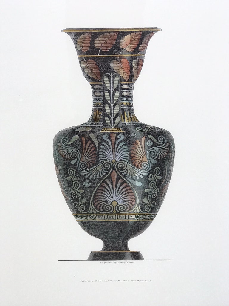 Pair of Large Scale Neoclassical Etruscan Urn Prints After Henry Moses ...