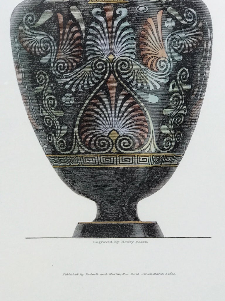 Pair of Large Scale Neoclassical Etruscan Urn Prints After Henry Moses ...