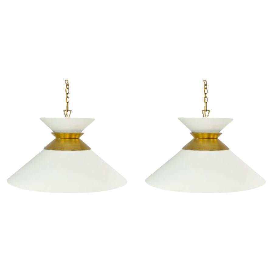 Pair of Large Stacked Pendant Lights by Visual Comfort at 1stDibs ...