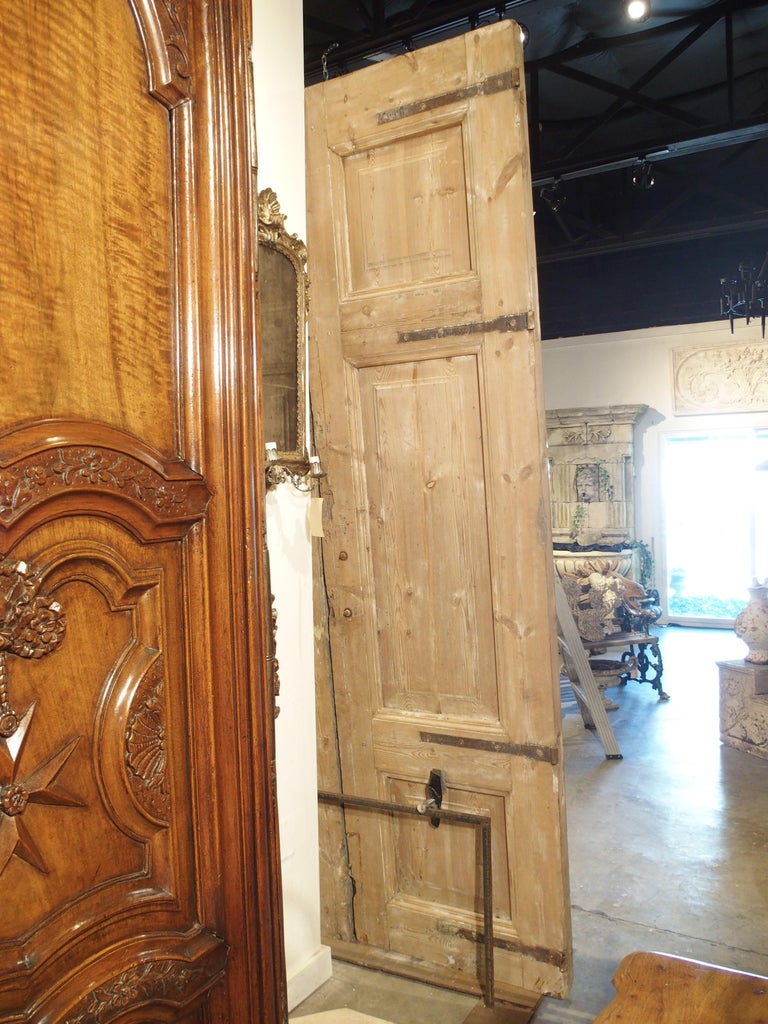 Pair of Large Stripped Antique Entry Doors from Cairo, Egypt, circa ...