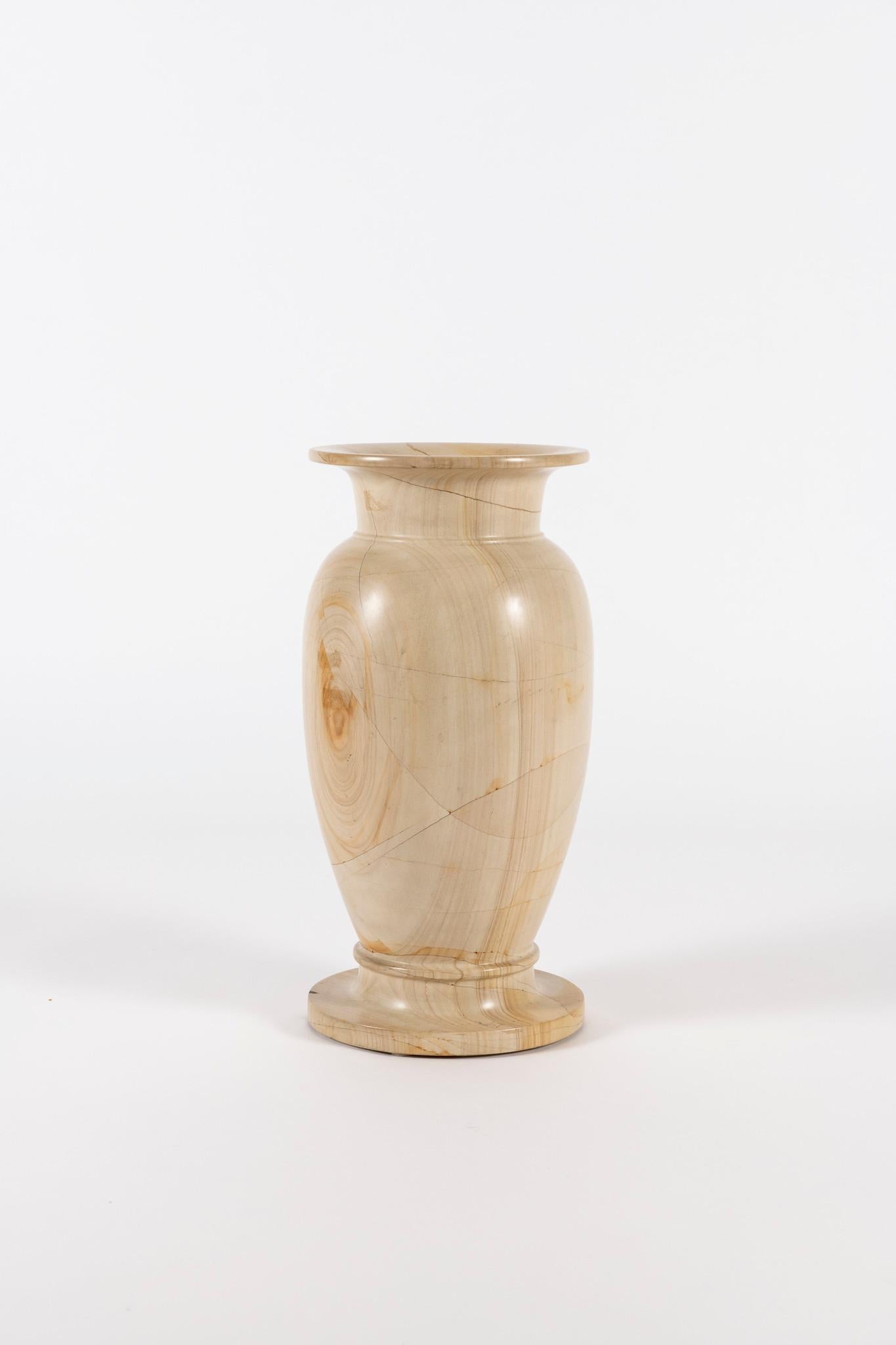 Pair of Large Teak Wood Marble Vases For Sale at 1stDibs | marble vase ...