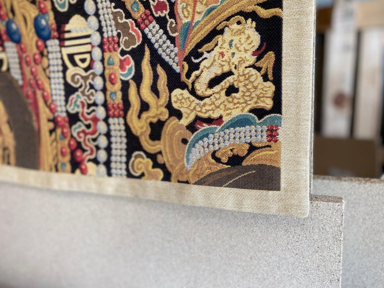 Pair of Large Textile Portraits of a Chinese Imperial Couple of the ...