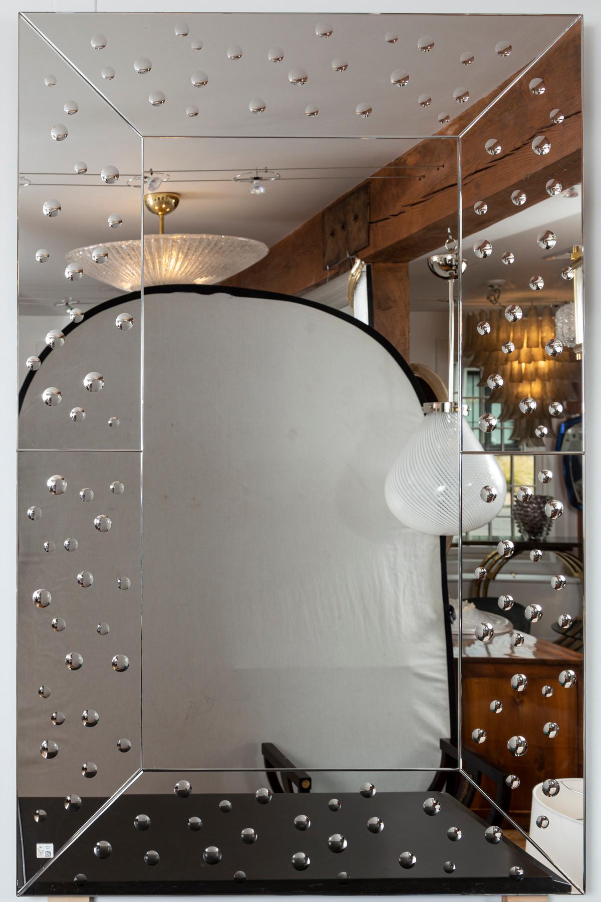 Pair of Large Venetian Etched Bubble Mirrors, Contemporary For Sale at ...