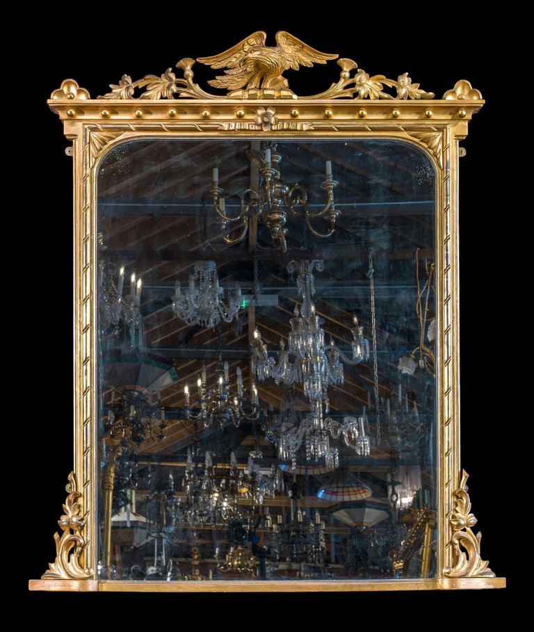 Pair of Large Victorian Gilt Gesso Mirrors For Sale at 1stDibs