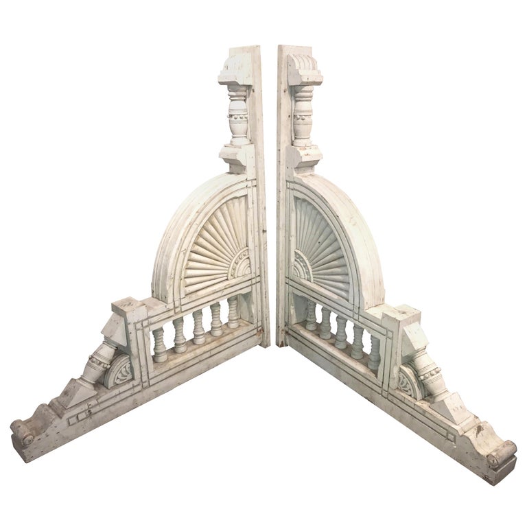 Pair of Large Victorian Painted Corbels or Architectural Brackets at ...
