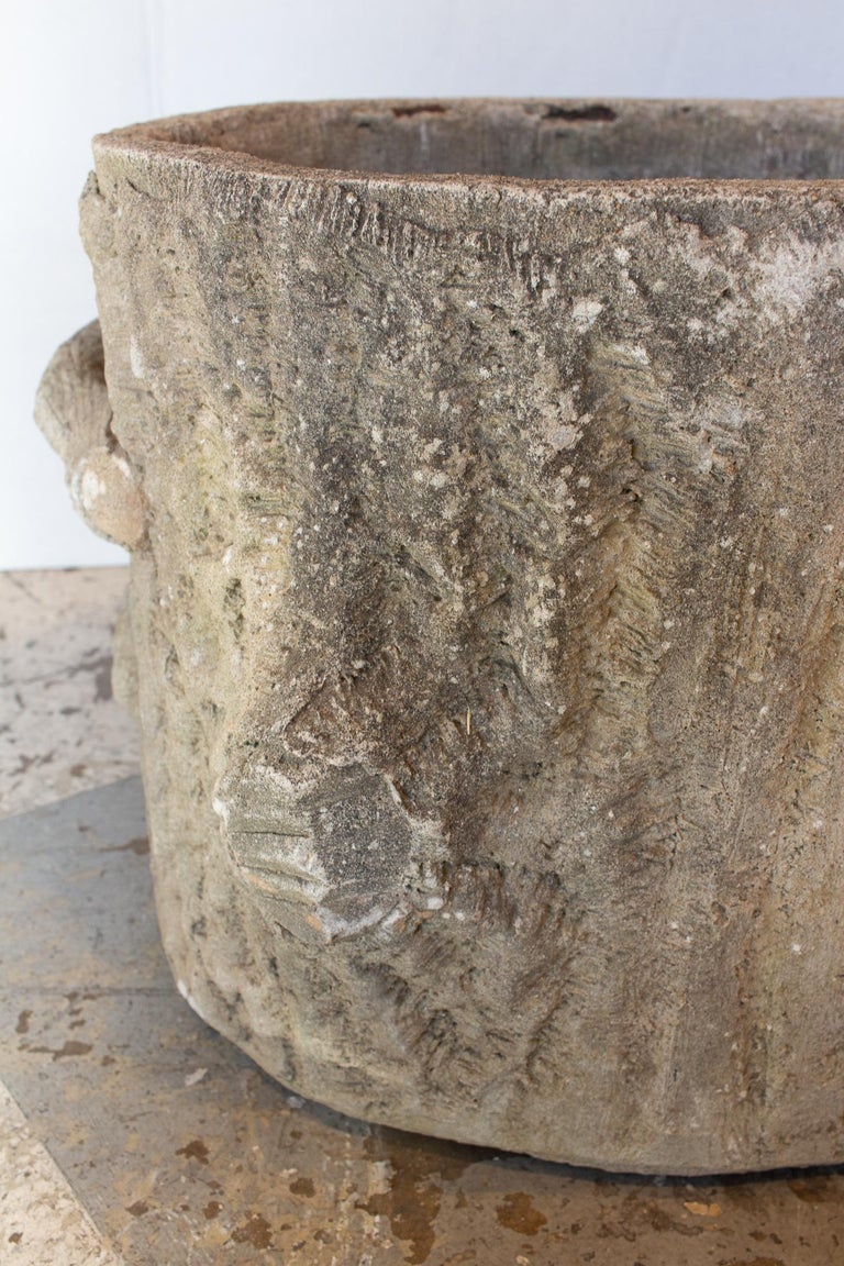 Pair of Large Vintage French Faux Bois Tree Stump Planters at 1stDibs ...