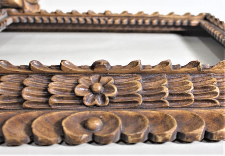 Pair of Large Vintage Ornately Hand Carved Wooden Folk Art Styled ...