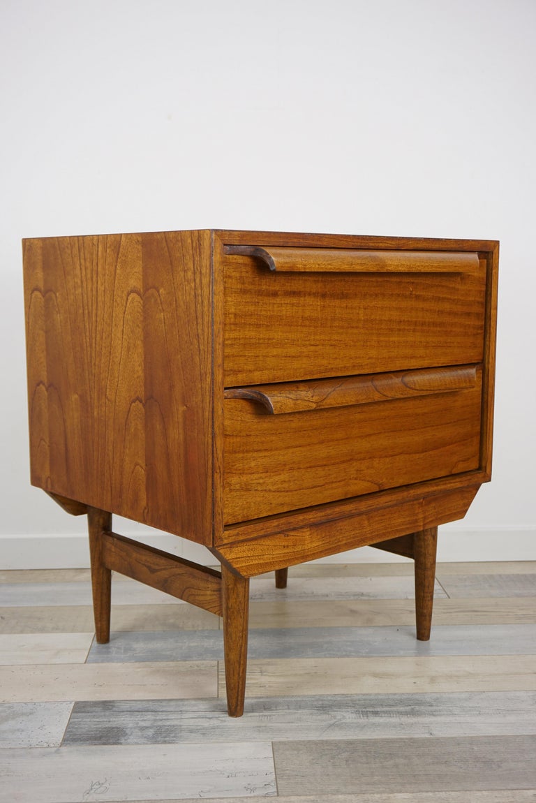 Pair of Large Wooden Bedside Tables at 1stDibs