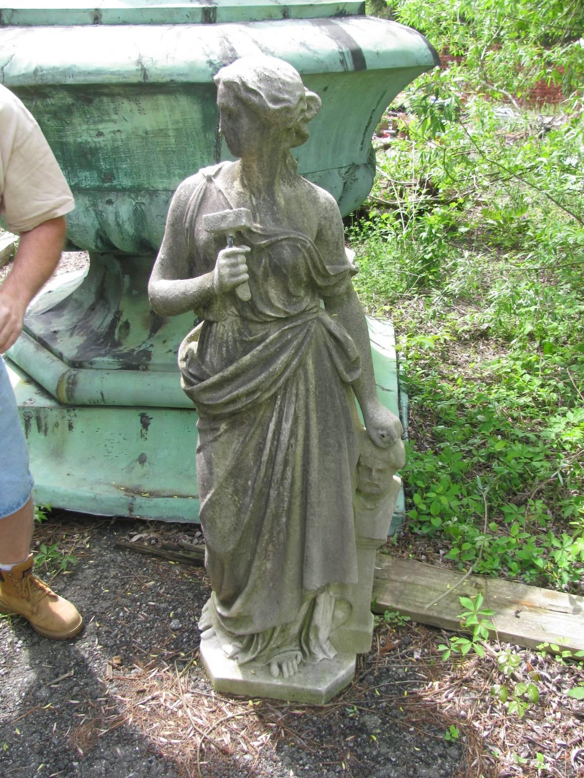 Pair of Late 18th Century Lifesize Italian Marble Statues at 1stDibs