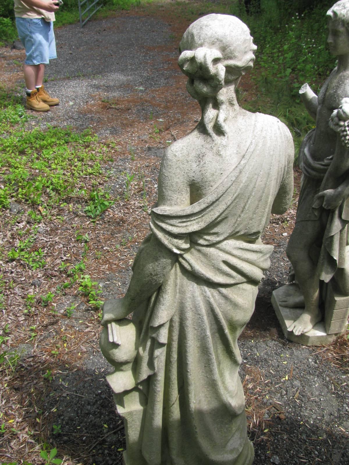 Pair of Late 18th Century Lifesize Italian Marble Statues at 1stDibs