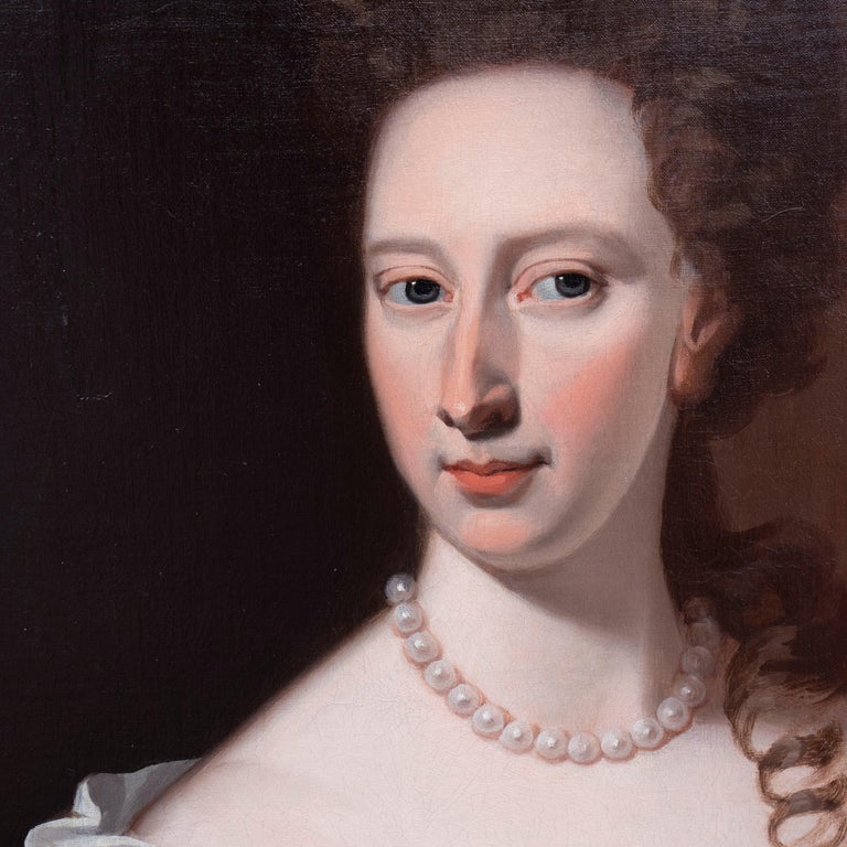 Pair of Late 18th Century Portrait Paintings For Sale at 1stDibs