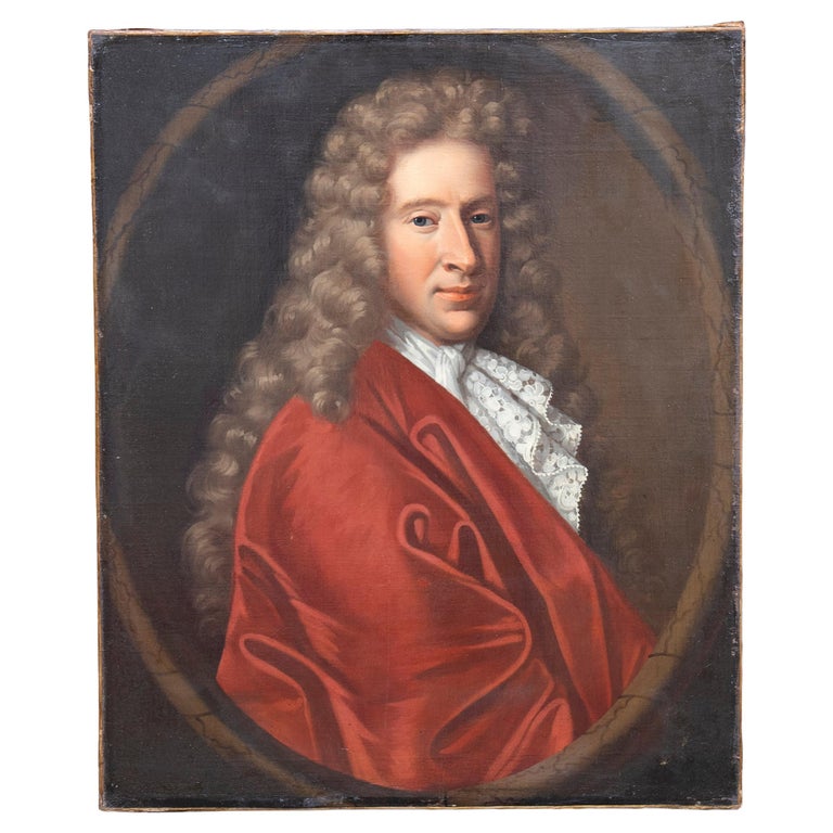 Pair of Late 18th Century Portrait Paintings For Sale at 1stDibs