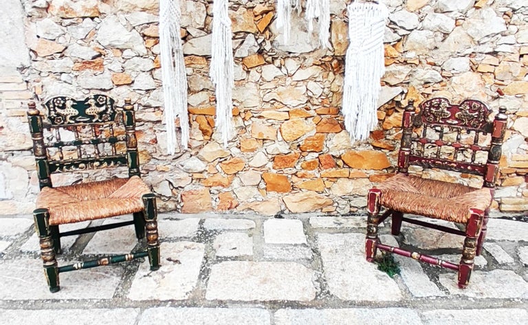 Pair of Late 18th Century Spanish Side Chairs For Sale at 1stDibs