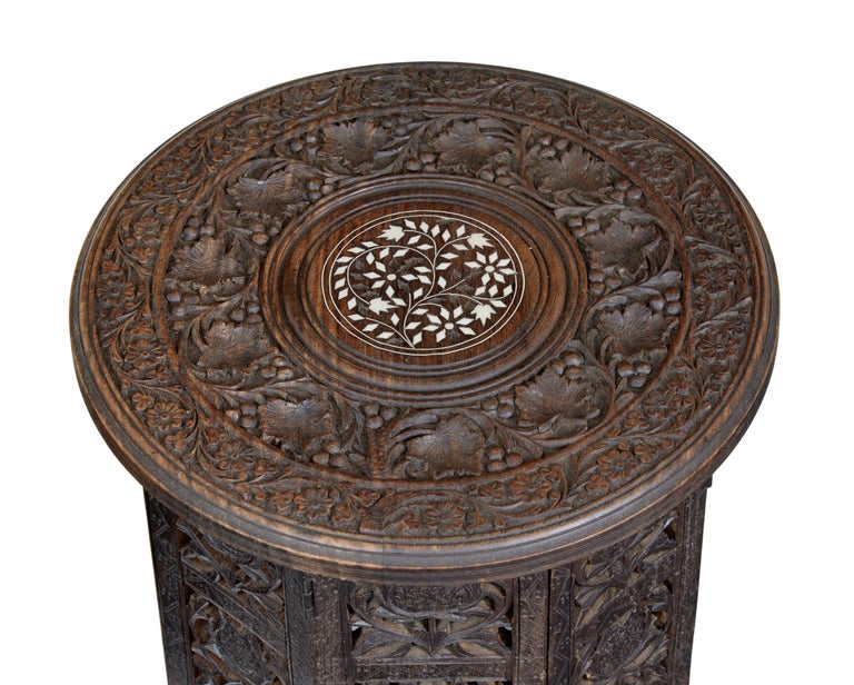 Pair of Late 19th Century Anglo Indian Carved Hardwood Tables For Sale ...