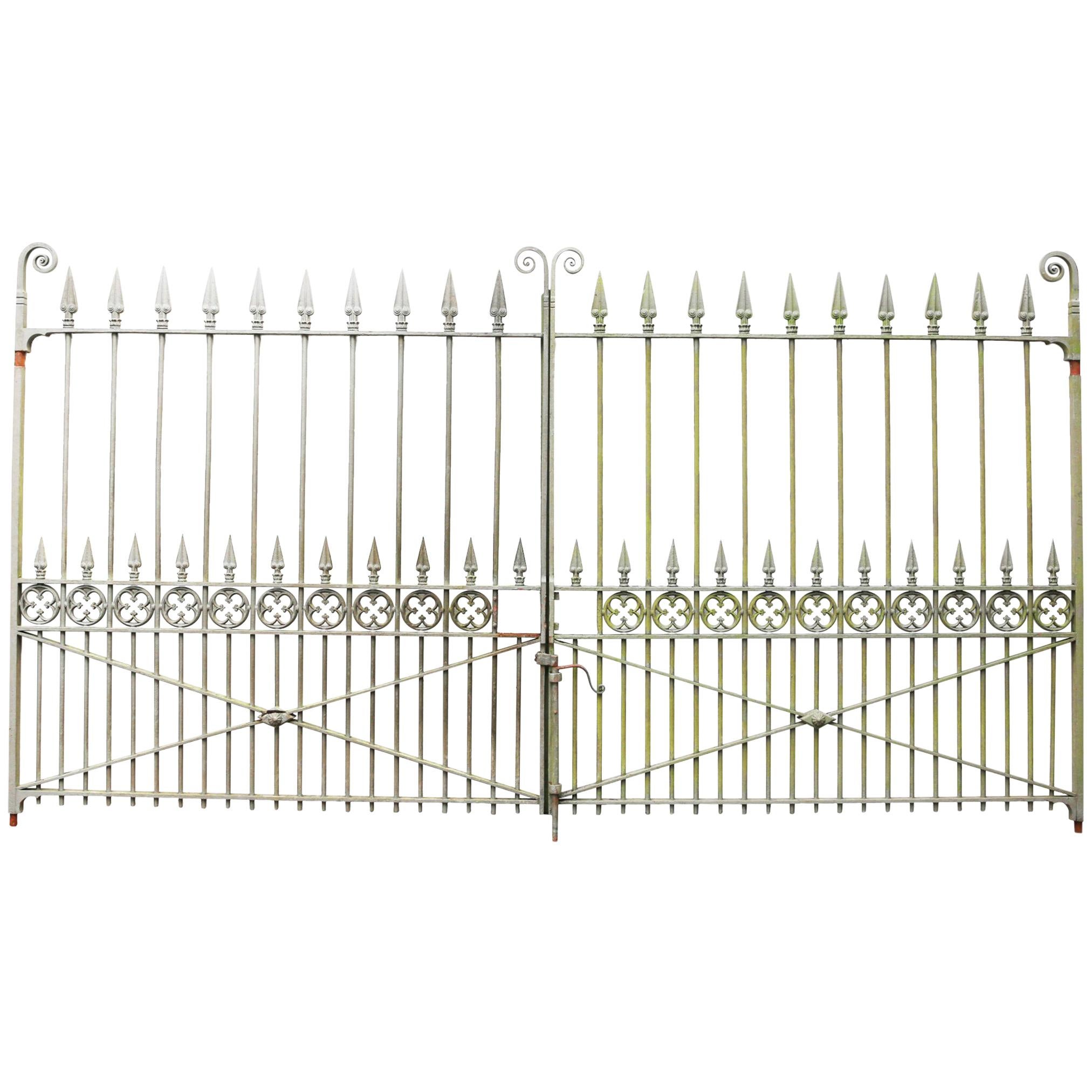 Georgian Wrought Iron Driveway Gates - 5 For Sale on 1stDibs