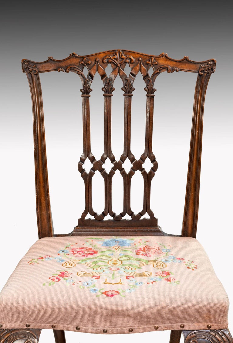 Pair of Late 19th Century Chippendale Design Mahogany Framed Chairs For ...