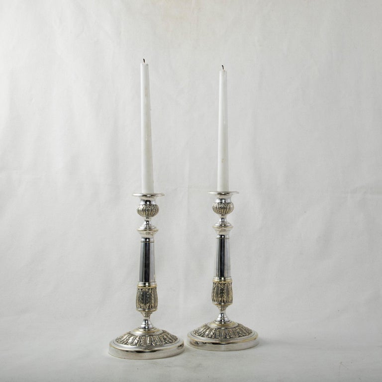 Pair of Late 19th Century French Silver Plate Candlesticks For Sale at ...