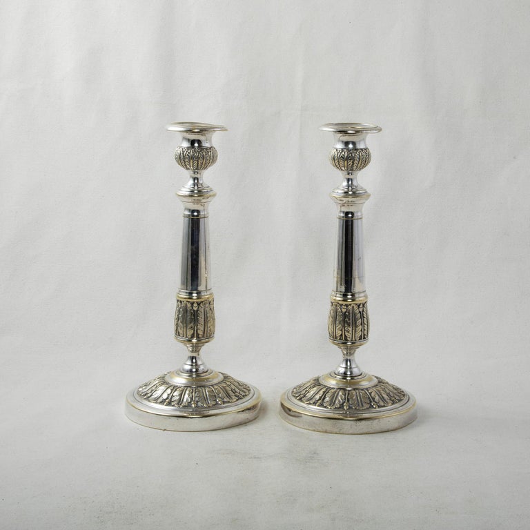 Pair of Late 19th Century French Silver Plate Candlesticks For Sale at ...