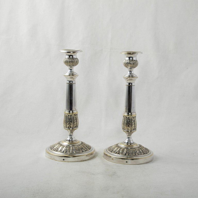 Pair of Late 19th Century French Silver Plate Candlesticks For Sale at ...