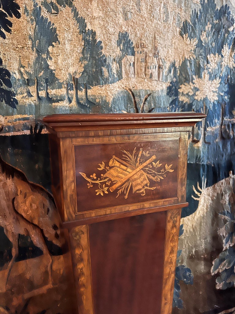 Pair of Late 19th Century Inlaid Adamesque Mahogany Pedestals For Sale ...