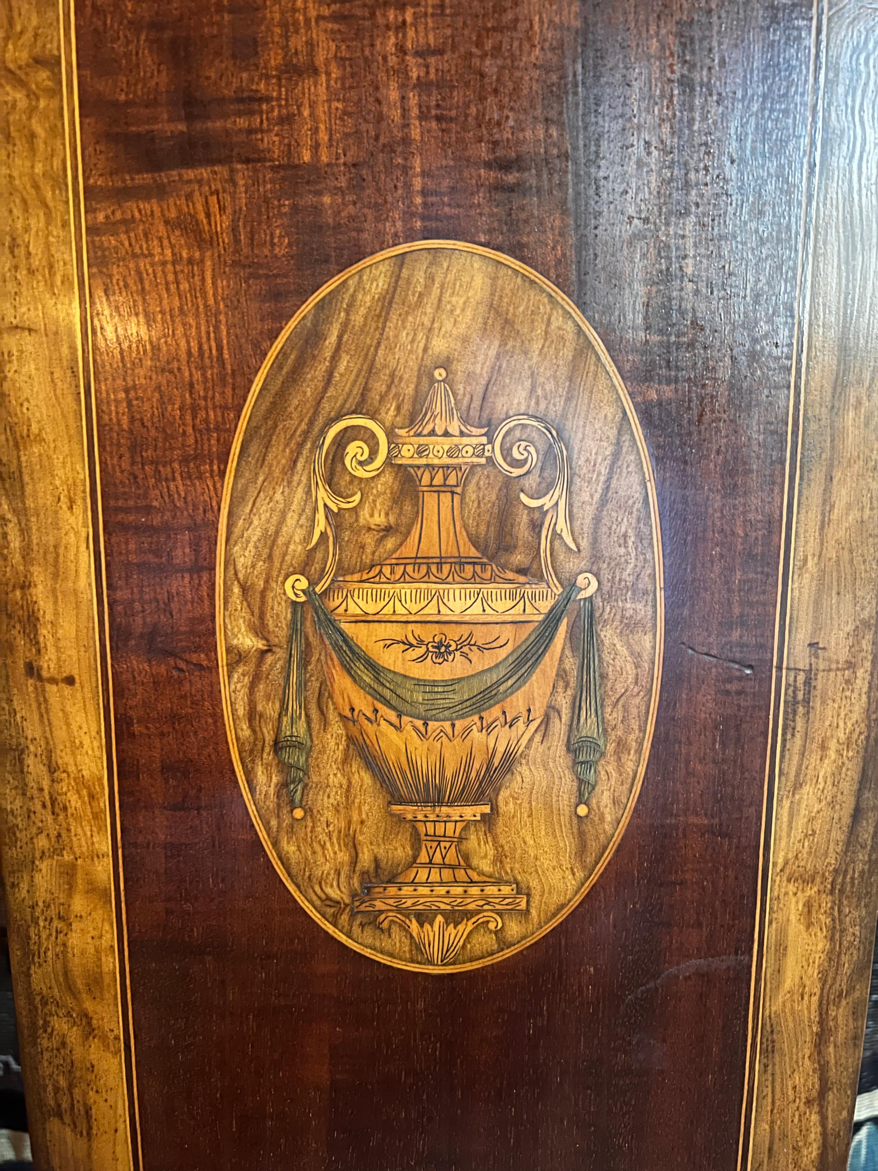 Pair of Late 19th Century Inlaid Adamesque Mahogany Pedestals For Sale ...