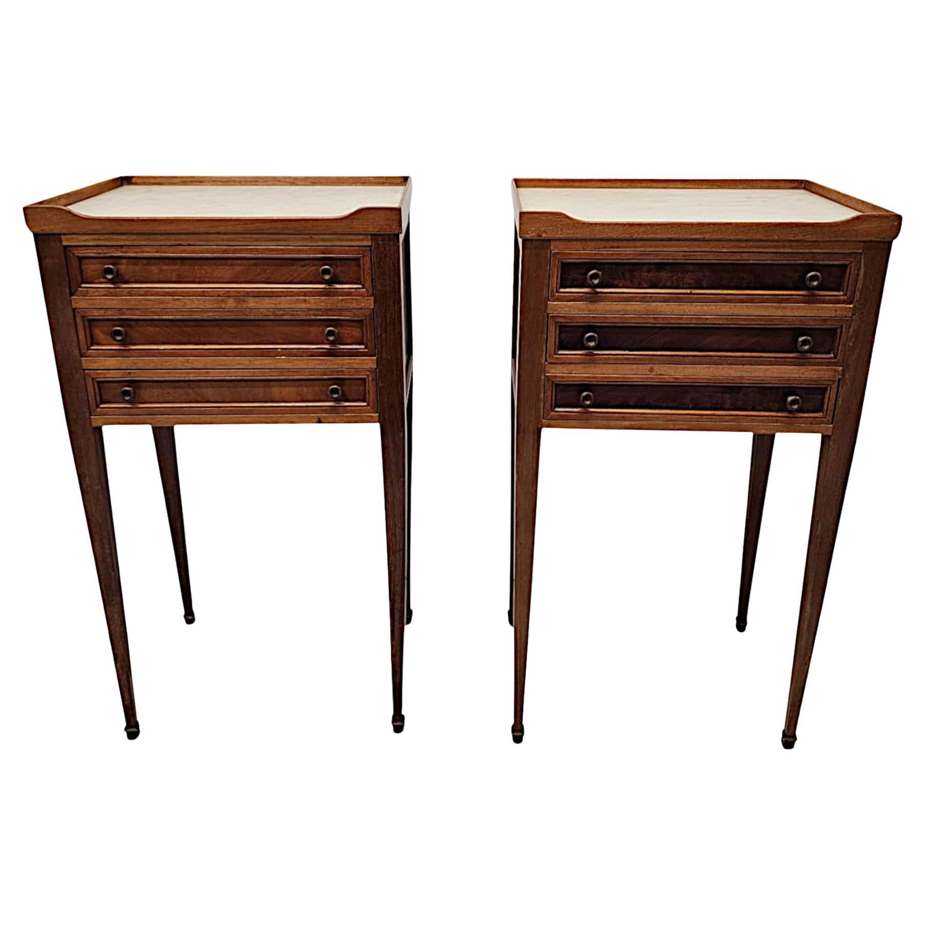 Pair of Late 19th Century Marble Top Side Tables or Chests For Sale at ...