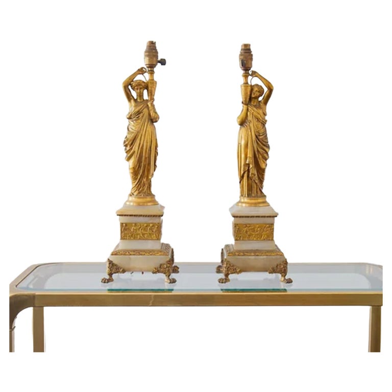 Pair of Late 19th Century Neoclassical Ormolu Table Lamps For Sale at ...
