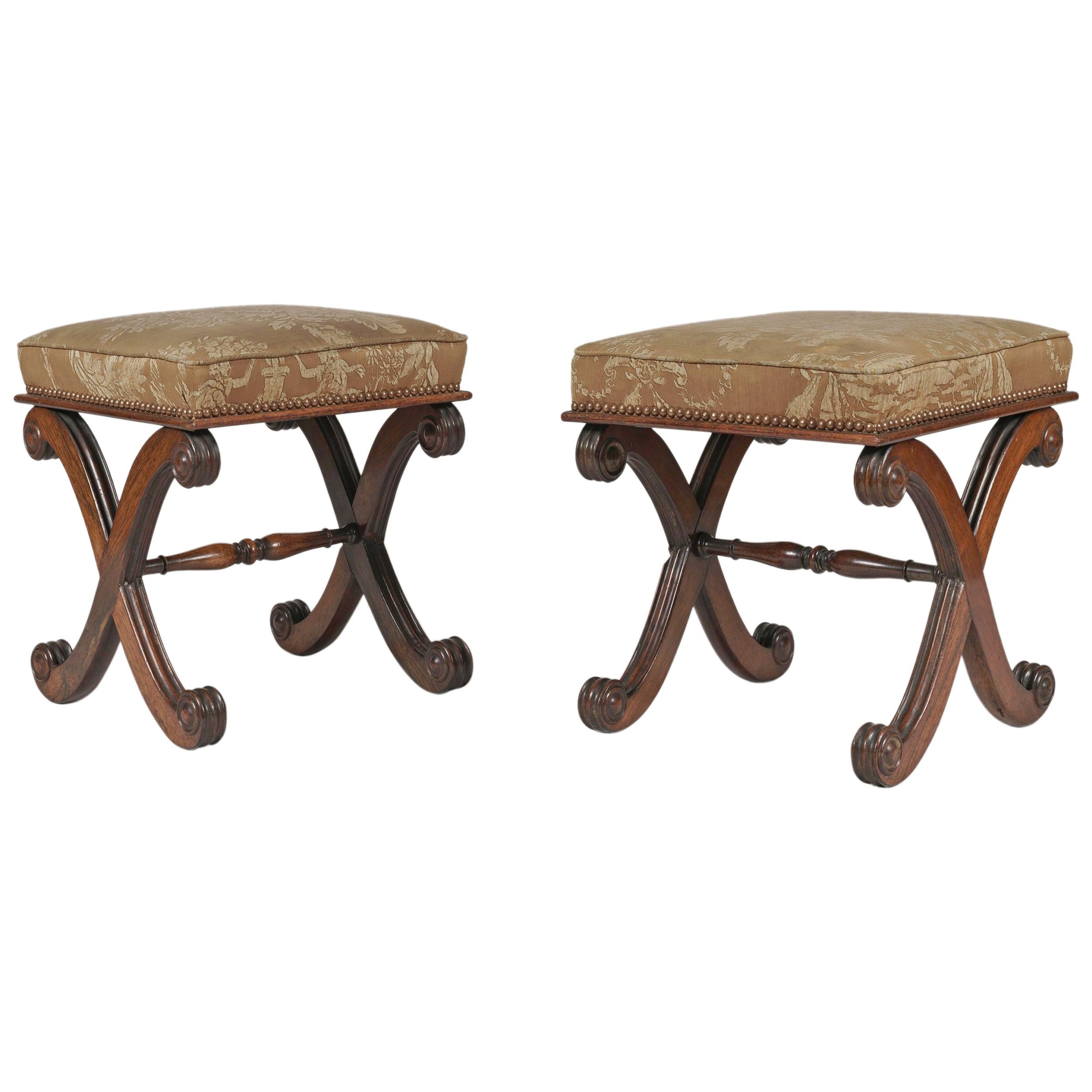 Pair of Wooden Footstools/Side Tables at 1stDibs