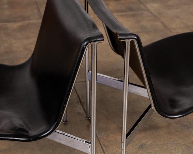 Pair of Laverne "New York" Leather Lounge Chairs at 1stDibs