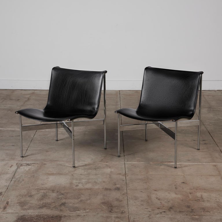 Pair of Laverne "New York" Leather Lounge Chairs at 1stDibs