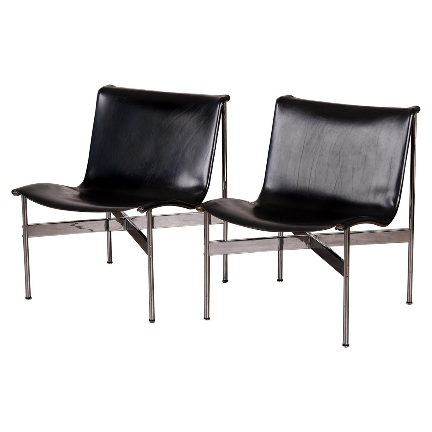 Pair of Laverne "New York" Leather Lounge Chairs at 1stDibs