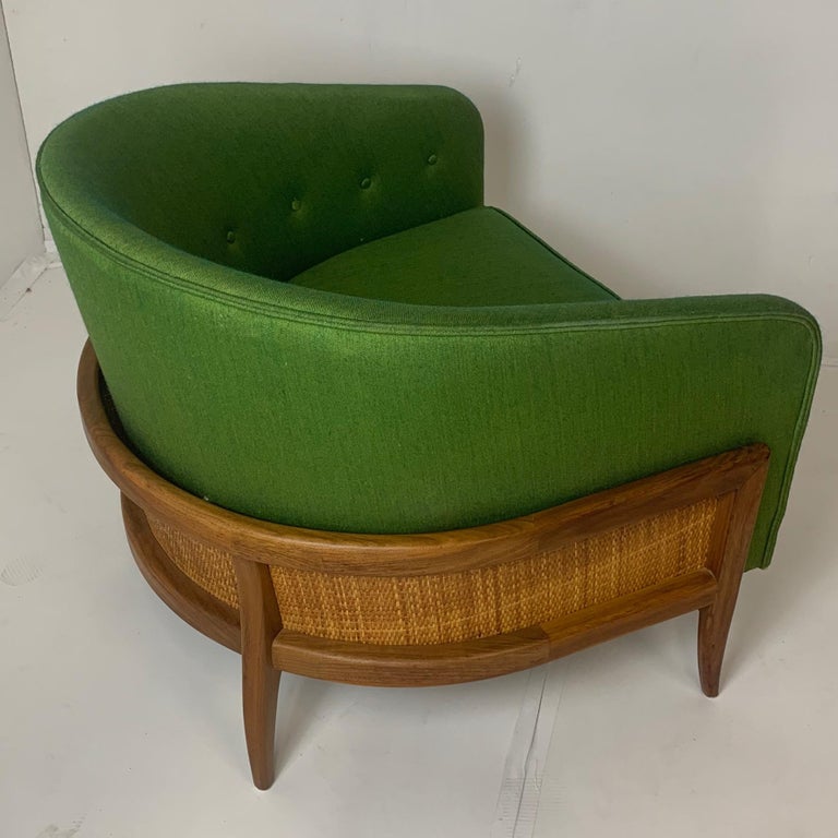 Pair of Lawrence Peabody Walnut Frame Stilted Floating Lounge Bucket ...