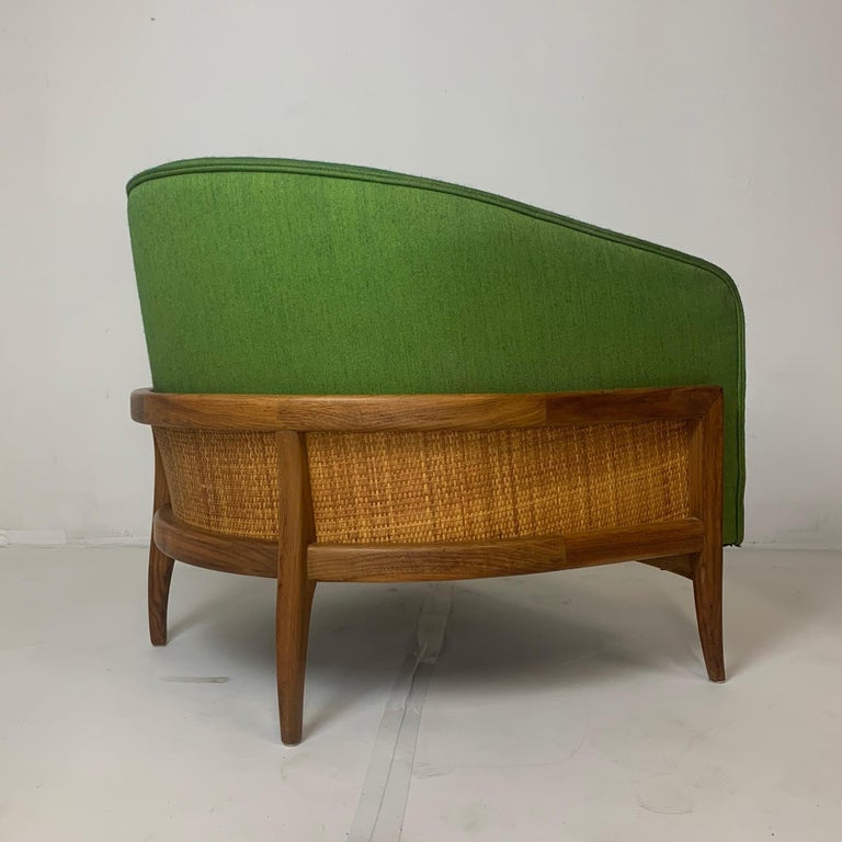 Pair of Lawrence Peabody Walnut Frame Stilted Floating Lounge Bucket ...