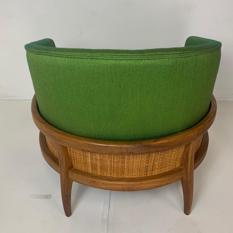 Pair of Lawrence Peabody Walnut Frame Stilted Floating Lounge Bucket ...