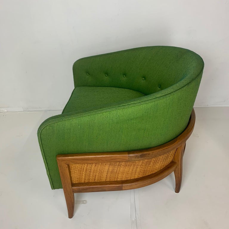 Pair of Lawrence Peabody Walnut Frame Stilted Floating Lounge Bucket ...