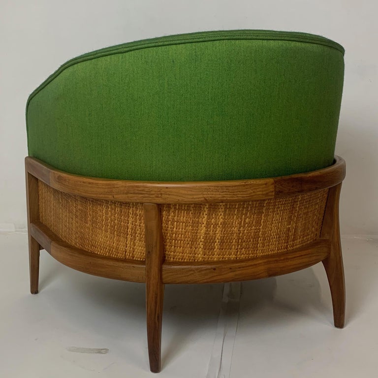 Pair of Lawrence Peabody Walnut Frame Stilted Floating Lounge Bucket ...